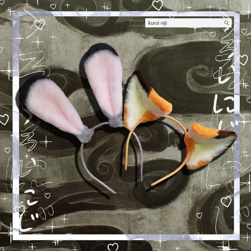 Tiaras Inspiradas nos Personagens Judy e Nick de Zootopia (orelhas ...