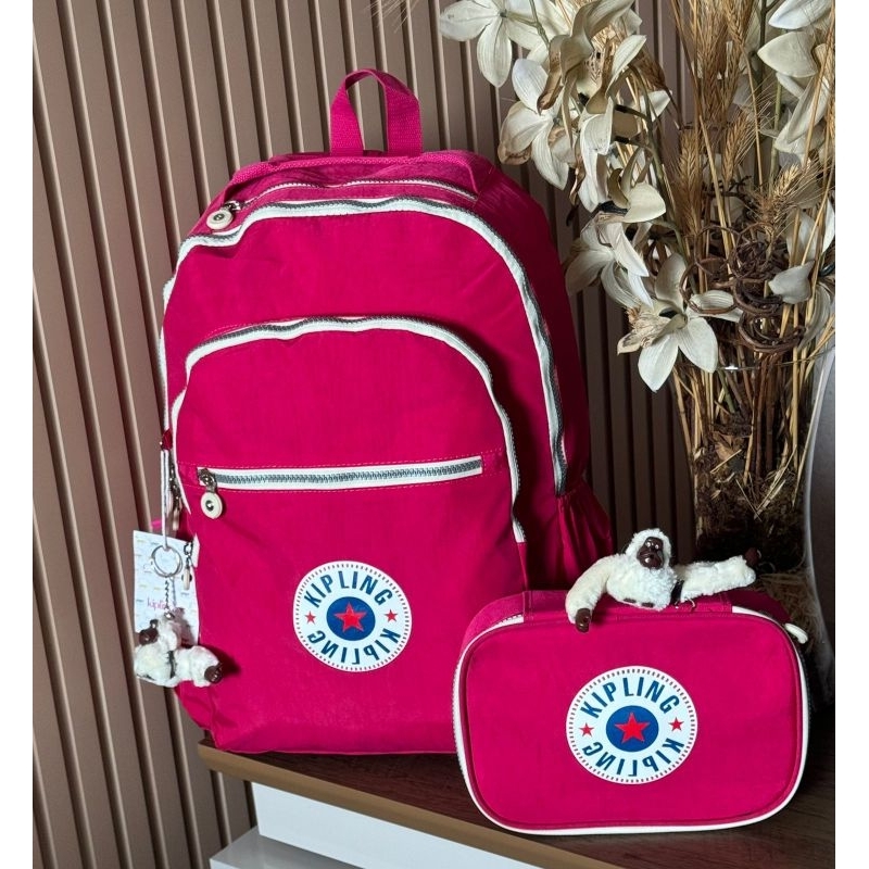 Mochila Kipling + Estojo 100 Pens | Shopee Brasil