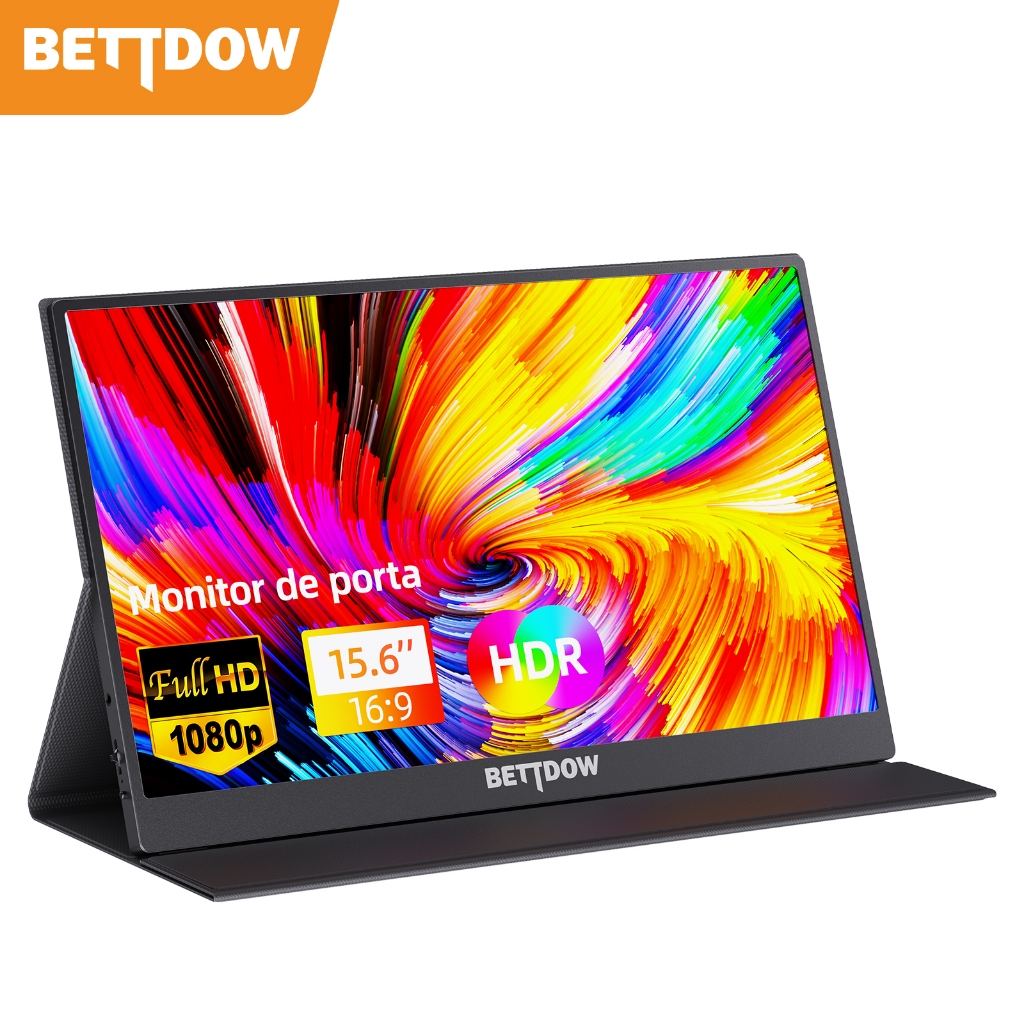 Bettdow Monitor Portatil 15.6 '' 1080P 144hz Full HD IPS Tela 4k ...