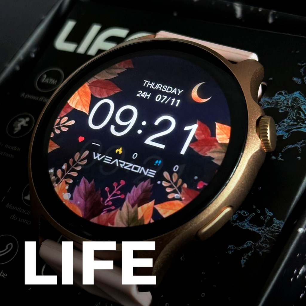 Smartwatch Life 45mm - 1ATM Amoled Bateria de Longa Duração 100 Modos ...
