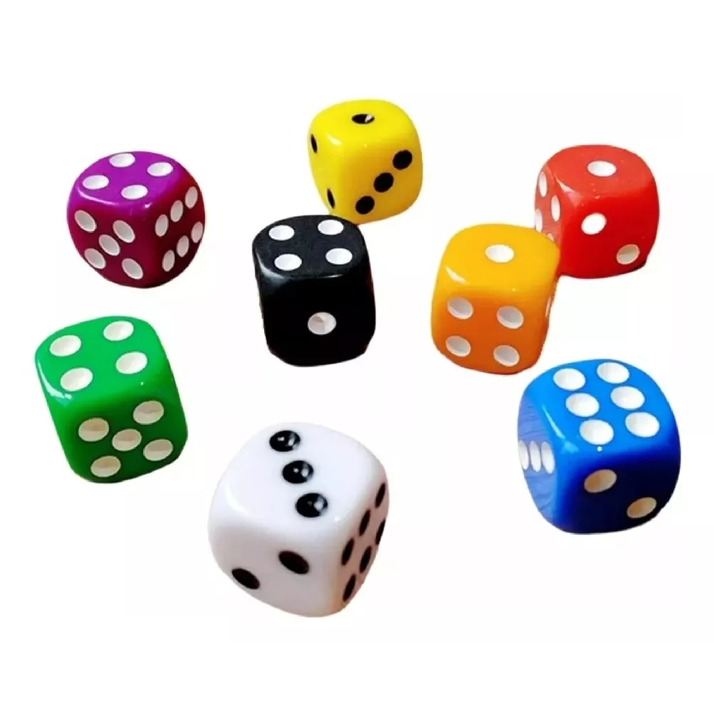 Dados Coloridos De 6 Lados Kit Com 6 Peças 16 Mm Novo Original | Shopee ...