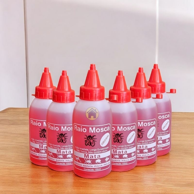 Kit 6 unidades - Mosca / Piolho / Formiga / Lêndeas Raio 100ml | Shopee ...