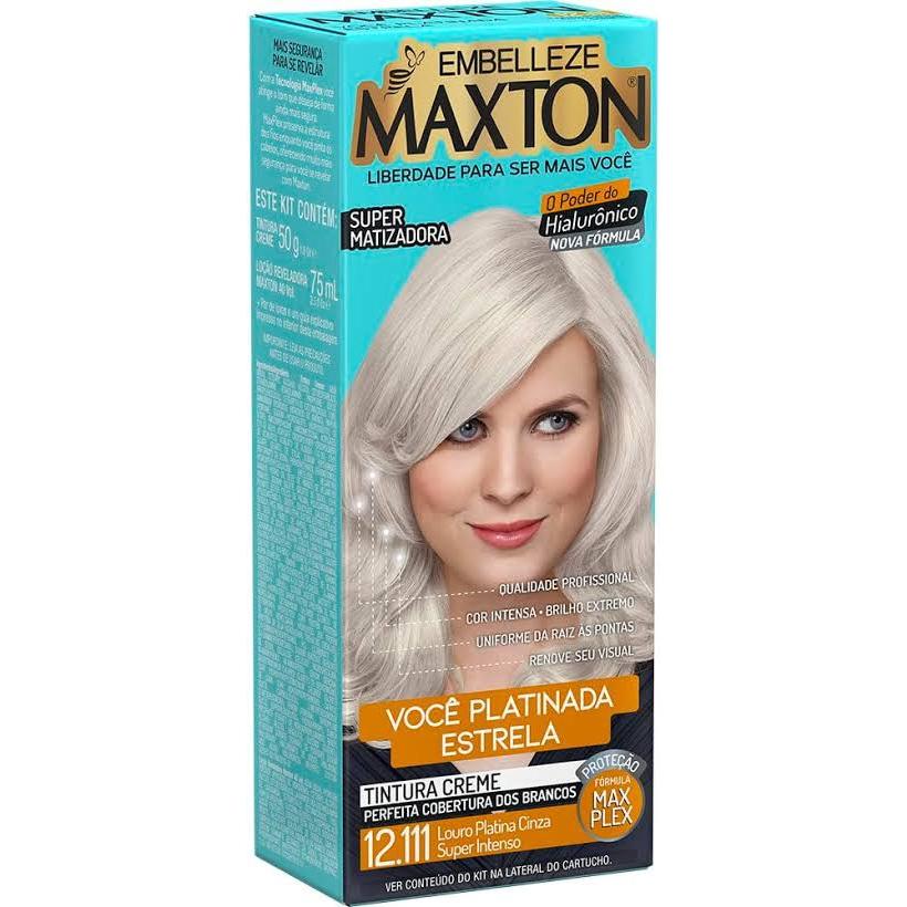 Maxton Tinta de Cabelo Maxton Loura Platinada +Estrela Louro Platina ...
