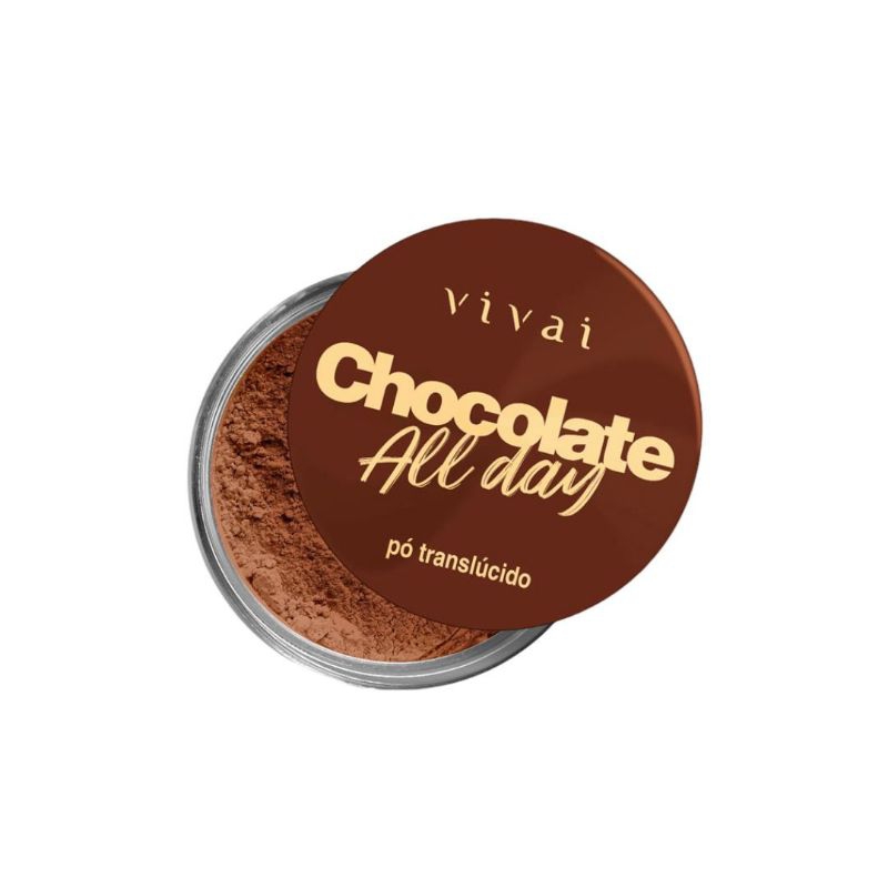 Pó Translúcido Chocolate Vivai Acabamento Matte para Pele Negra Tons ...