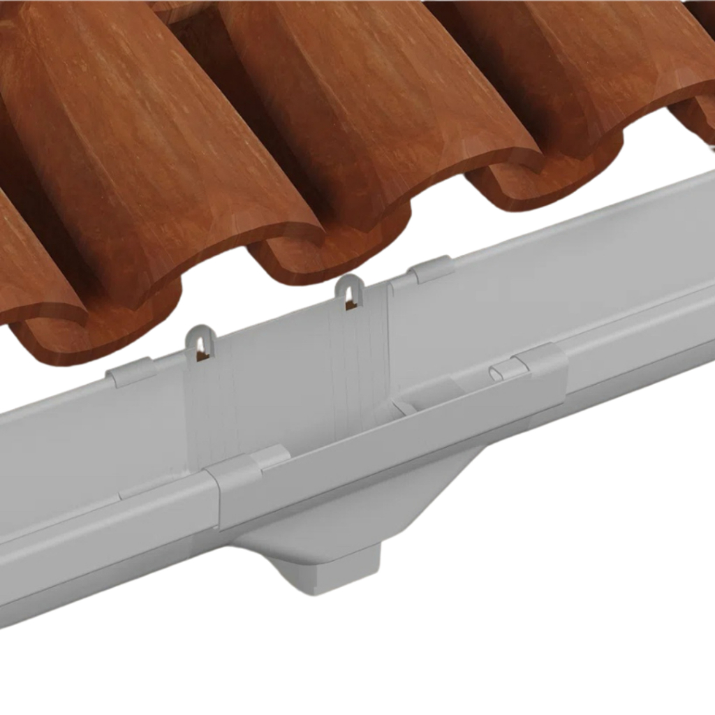 Calha para casa kit 4 metros completo com conexões calha Pvc branca ...