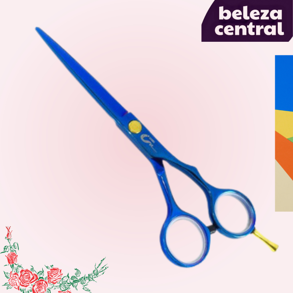 Tesoura Profissional Fio Navalha 5,5" - Barbeiro Cabeleireiro - Hand ...
