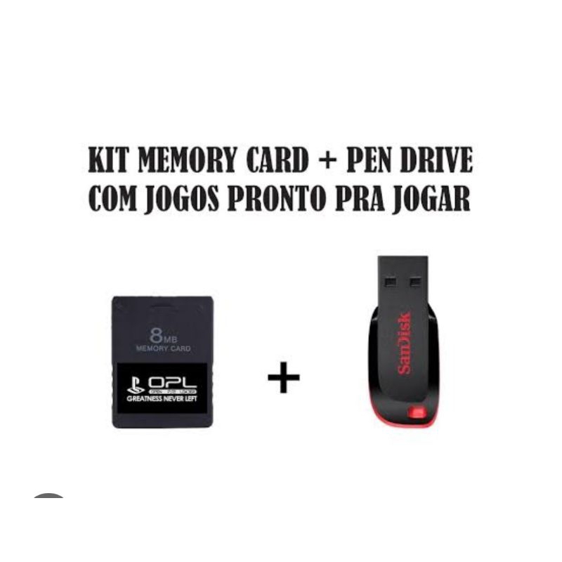 Kit Diversão OPL + Pen drive 32g/64g para PS2 | Shopee Brasil