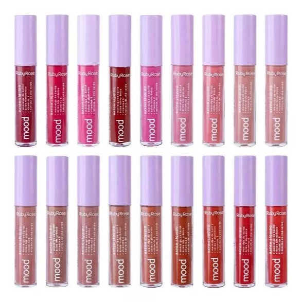 Kit 12 Batom Ruby Rose Duplo Matte Várias Cores | Shopee Brasil