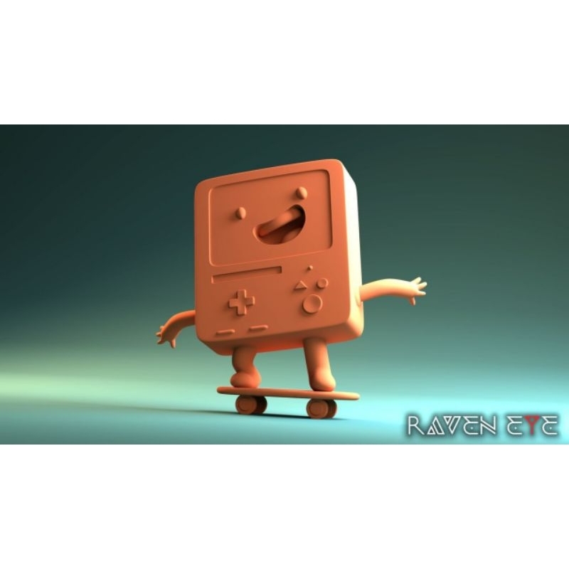 action figure desenho hora da aventura personagem BMO andando de skate ...