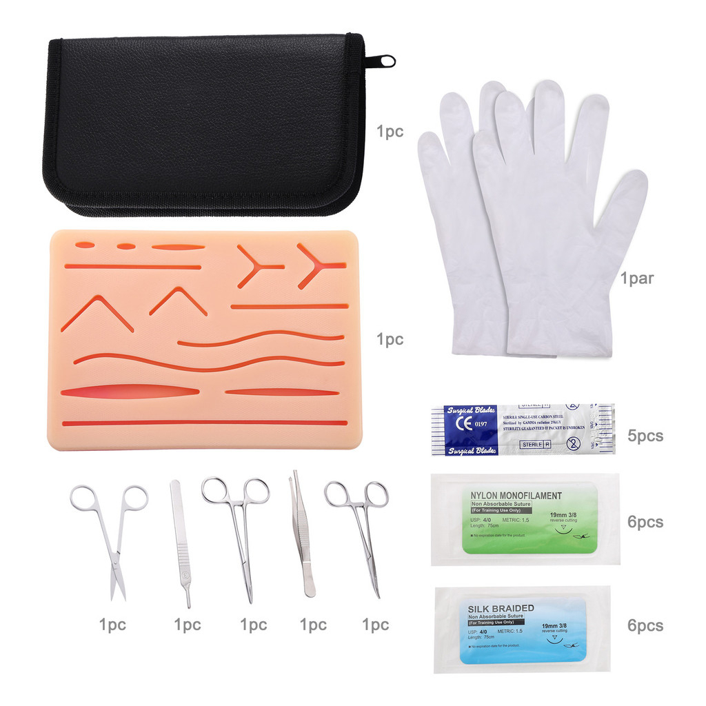 - Personalizado - Kit De Sutura Premium Completo Para Treinamento Com Pele De Silicone Envio ...