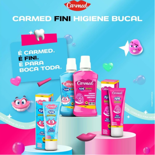 Gel Dental e Enxaguante Bucal Carmed Fini Sabores CIMED | Shopee Brasil