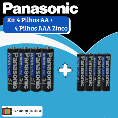 Panasonic Pilha AA Ou AAA 4AA+4AAA | Shopee Brasil