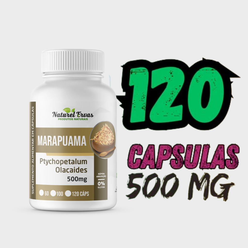 Marapuama 500mg 1200 Cápsulas - 100% Natural | Shopee Brasil