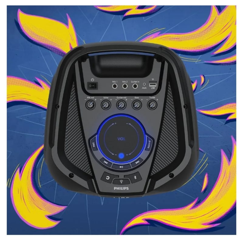Party Speaker Philips bluetooth com luzes de led | Shopee Brasil