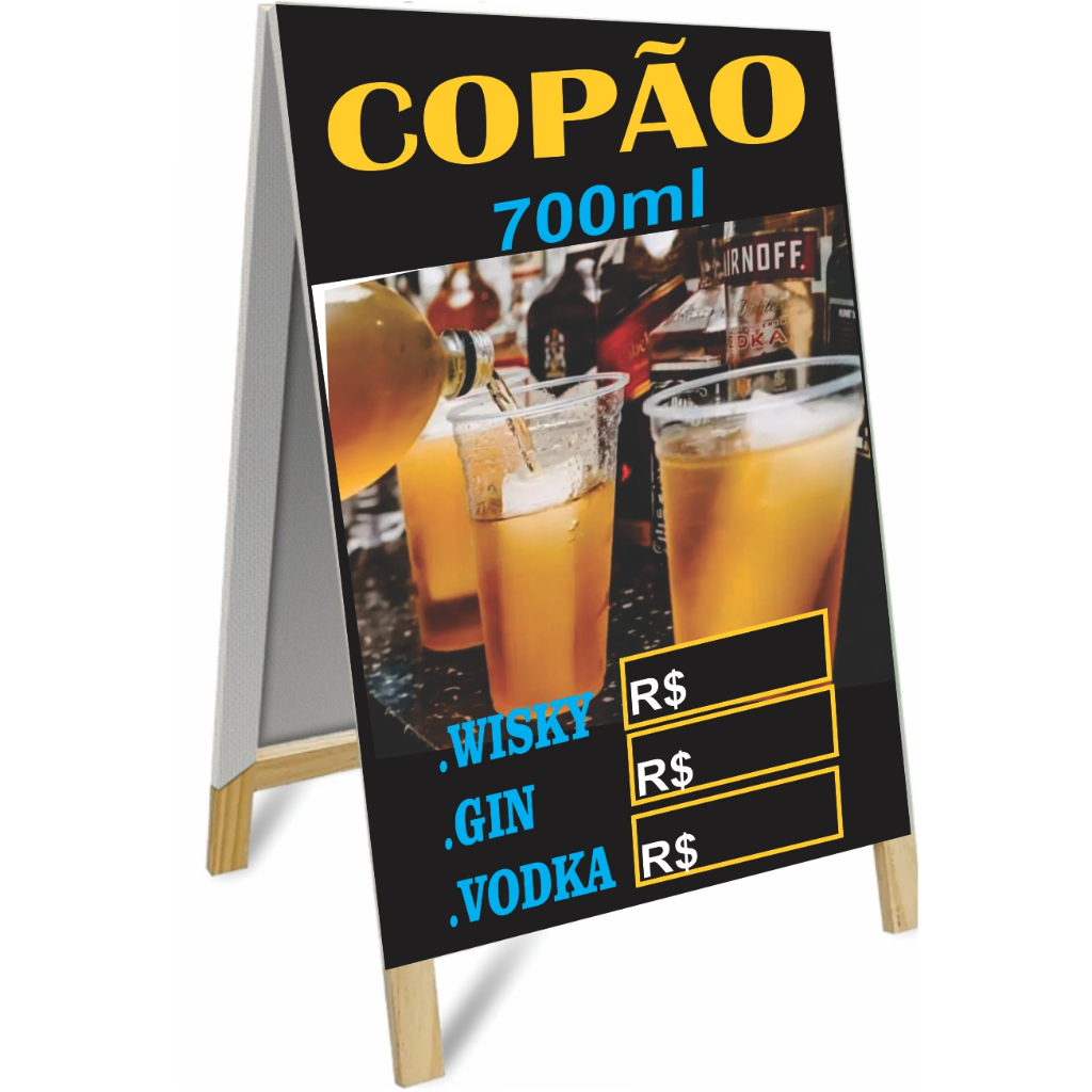 CAVALETE PARA ADEGA TEMA PRONTO 50x90 | Shopee Brasil
