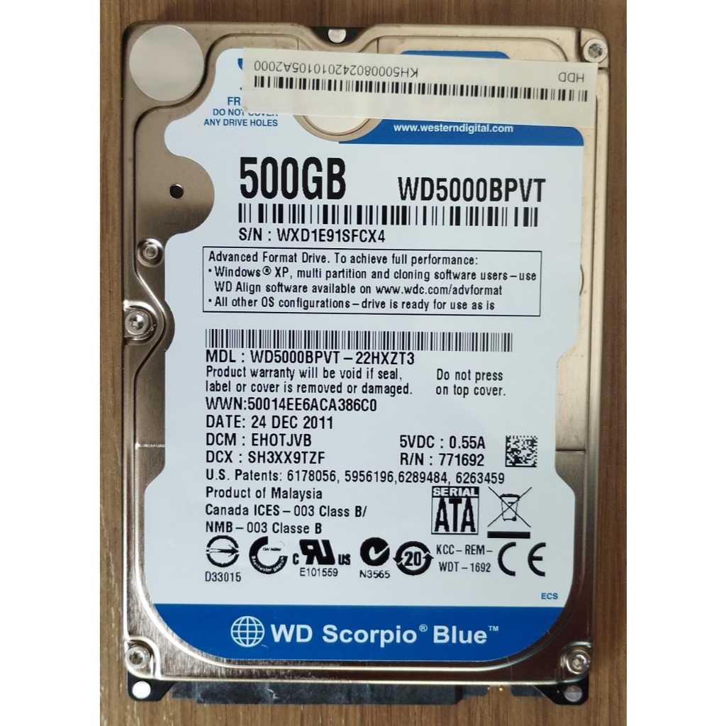 HD WD Blue notebook 500 GB Slim | Shopee Brasil