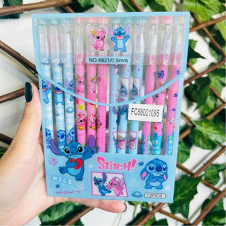 Caneta em Gel Decorada Stitch Ponta Fina Cor Preta Lilo Stitch e Angel ...