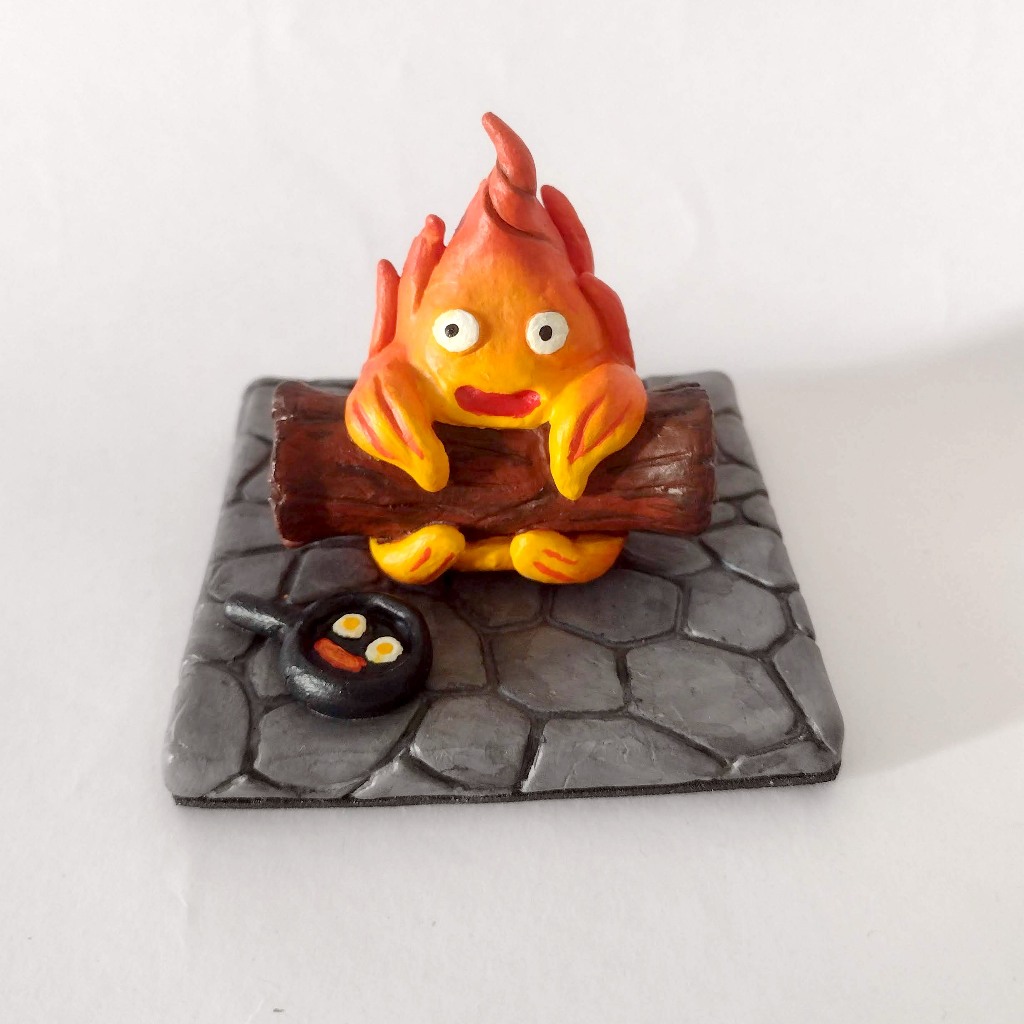 Calcifer O Castelo Animado Escultura de Biscuit Action Figure | Shopee ...