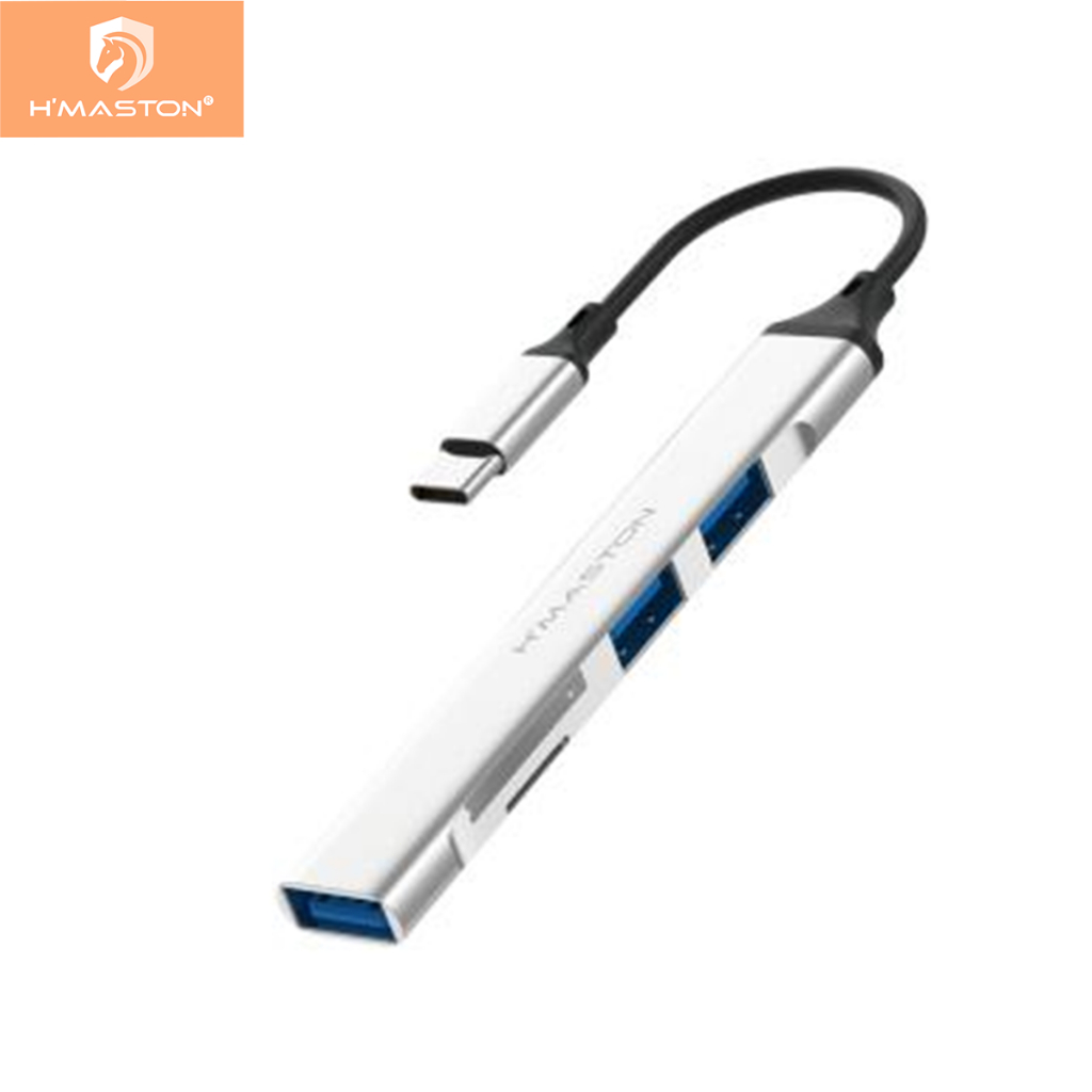H'maston ZHQ-23 Adaptador multiporta USB C Hub 5 in 1 TF SD USB USB3.0 | Shopee Brasil