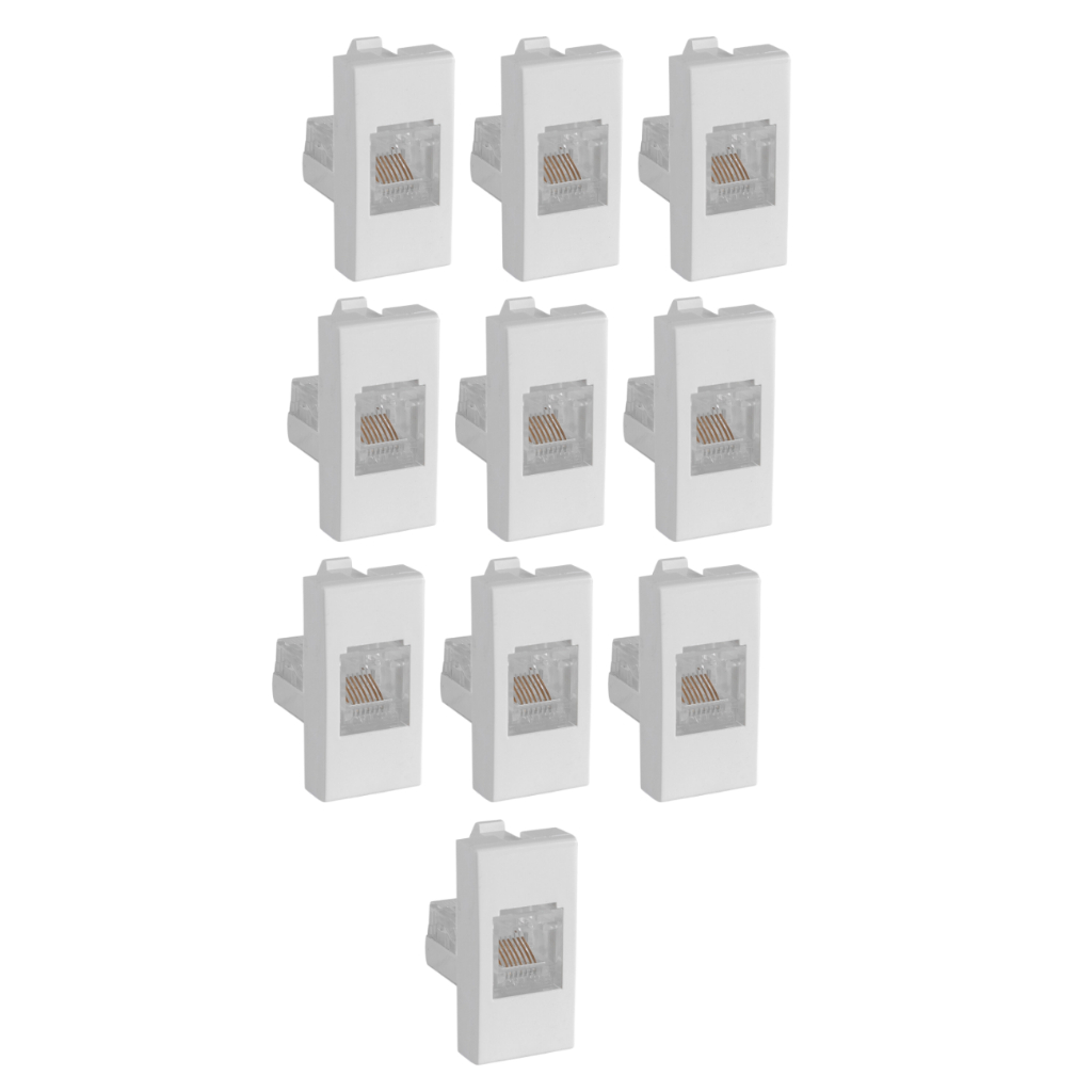 Kit c/ 10 Módulos Alumbra Siena Tomada Rj45 8 Vias 6168 | Shopee Brasil