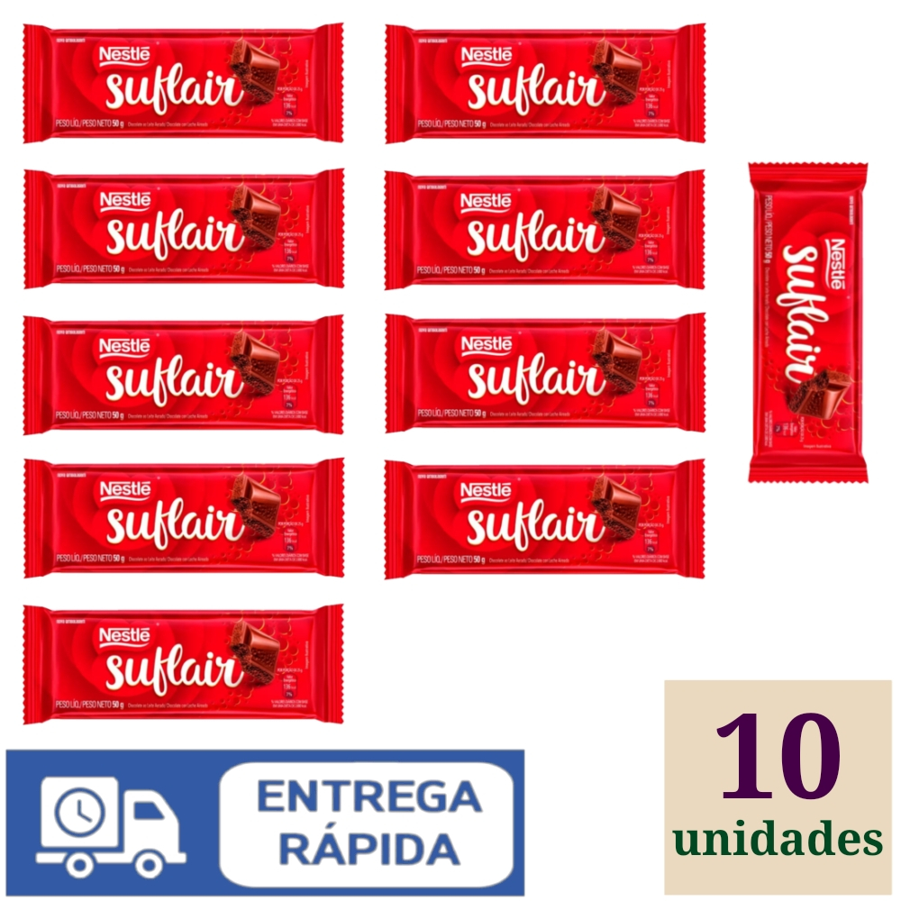 Chocolate Suflair Nestlé 50g - 10 UND | Shopee Brasil