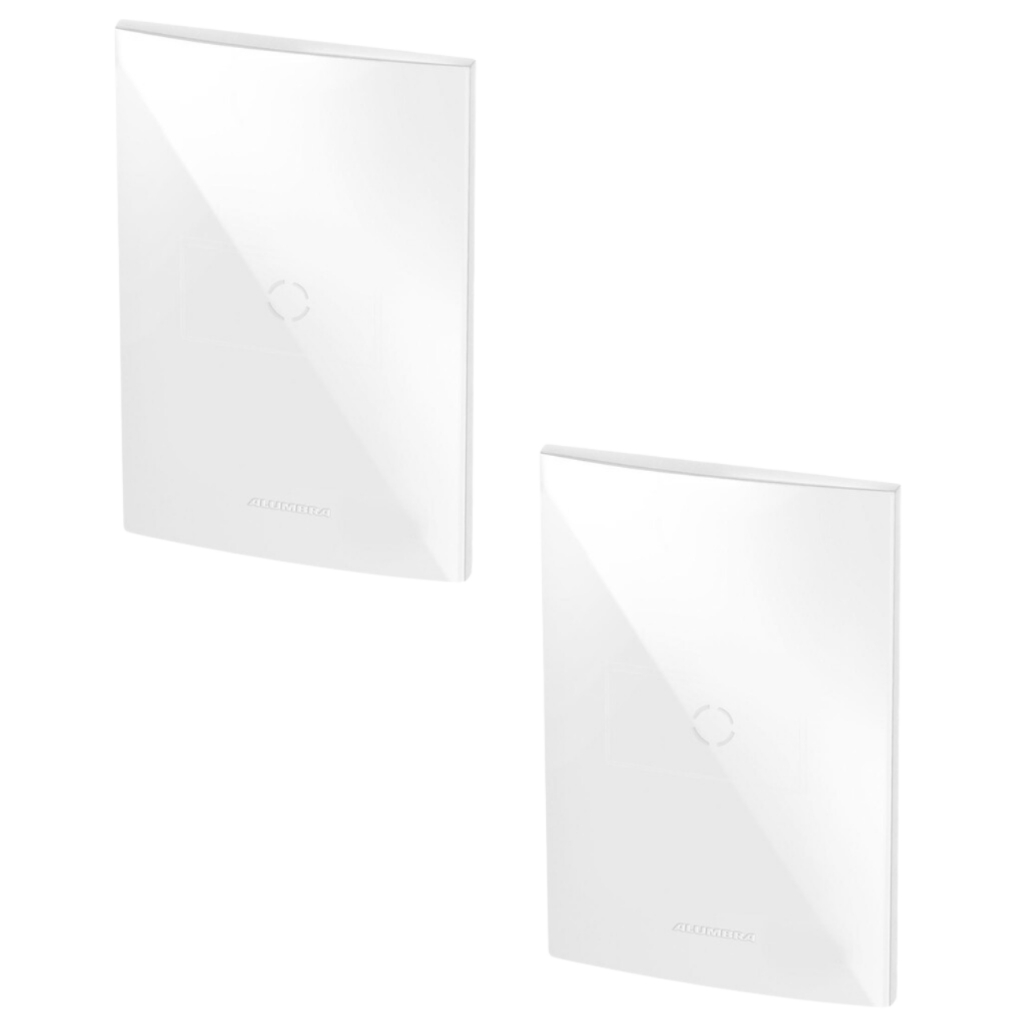 Kit c/ 2 Placas Espelho de Luz Alumbra Inova Pro Branco 4x2 Cega 85003 ...