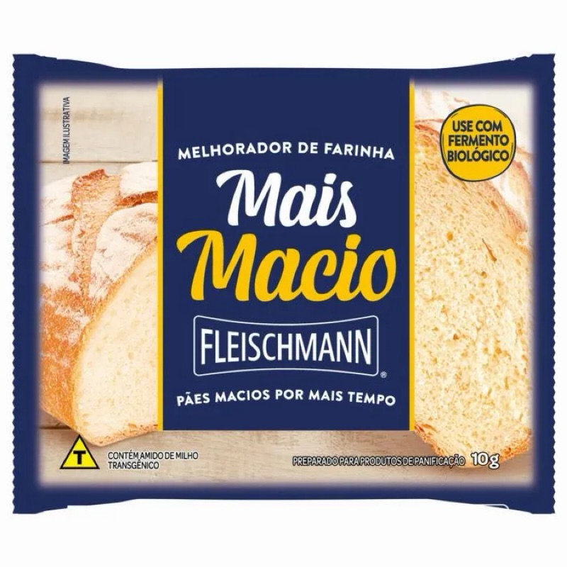 Kit 5 Melhorador de Farinha Fleischmann Mais Macio Pacote 10g | Shopee ...