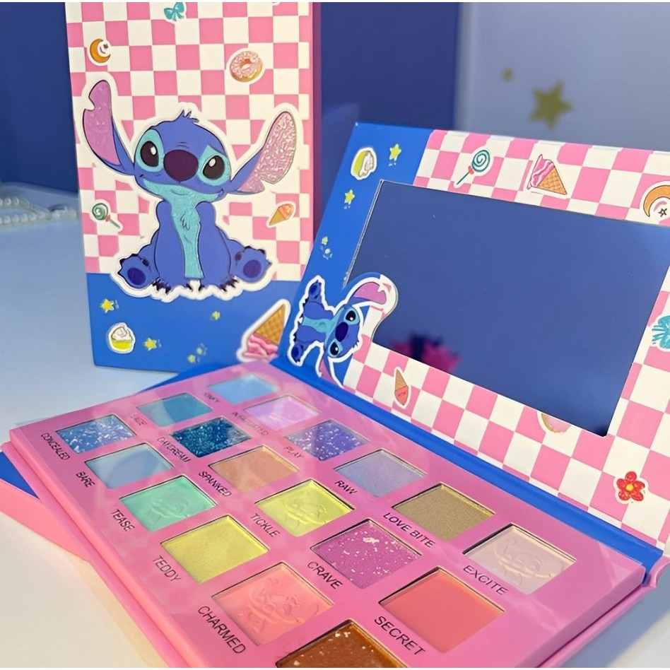 Paleta 18 Cores de Sombras Maquiagem de Personagem Infantil Stitch ...