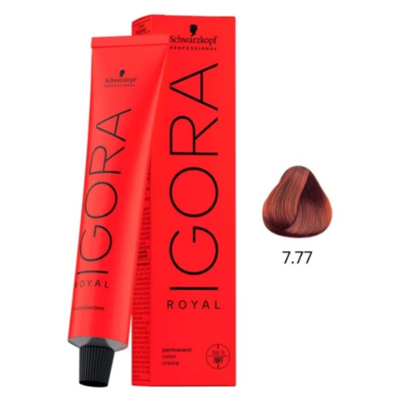 Kit 2 ampolas de tinta para cabelo ruivo acobreado Igora Royal HD 60g ...