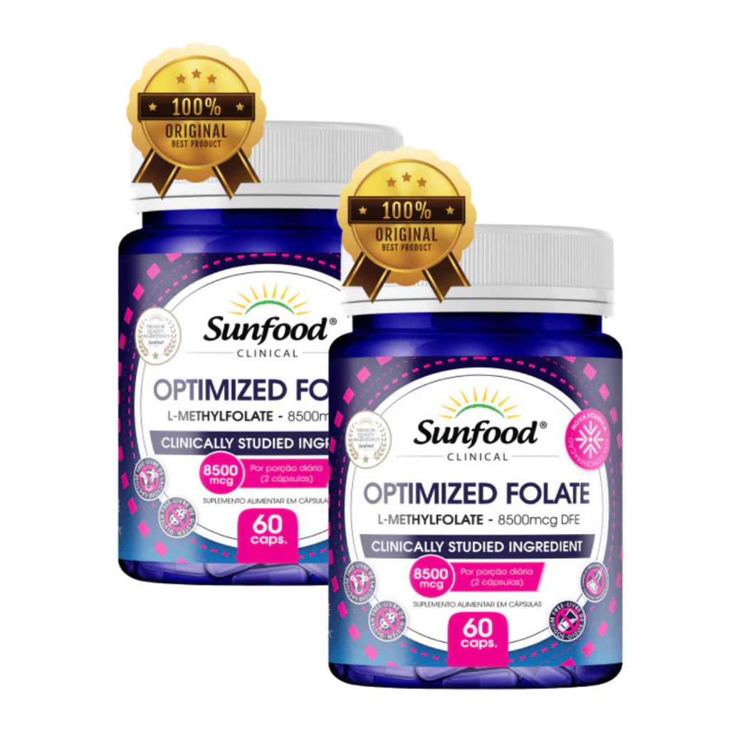Kit 2 Un - Optimized Folate 60 Capsulas Sunfood Clinical | Shopee Brasil