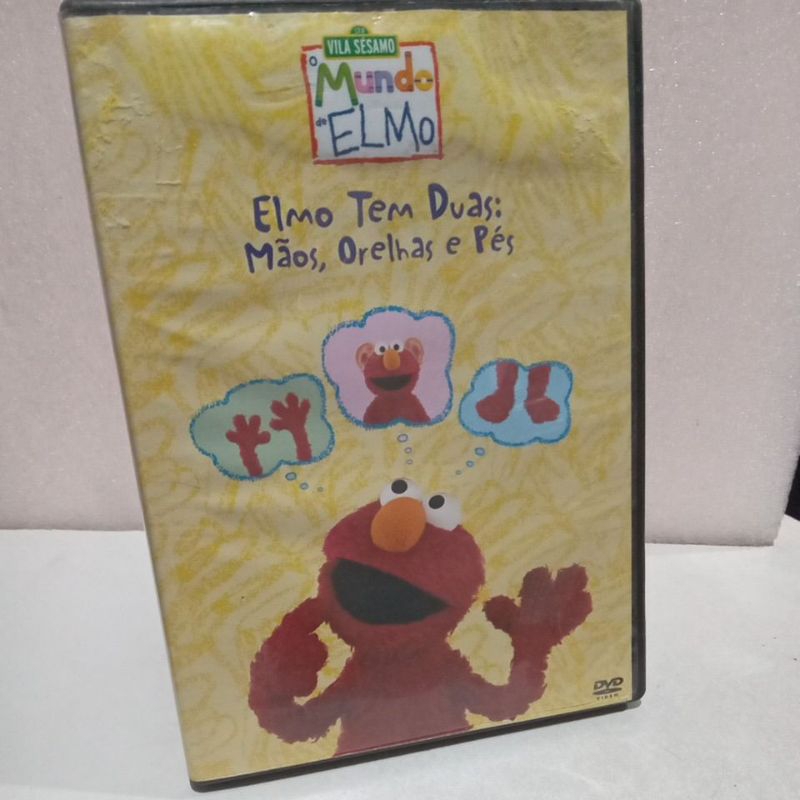 DVD VILA SÉSAMO O MUNDO DE ELMO -ELMO TEM DUAS: MÃOS, ORELHAS, E PÉS ...