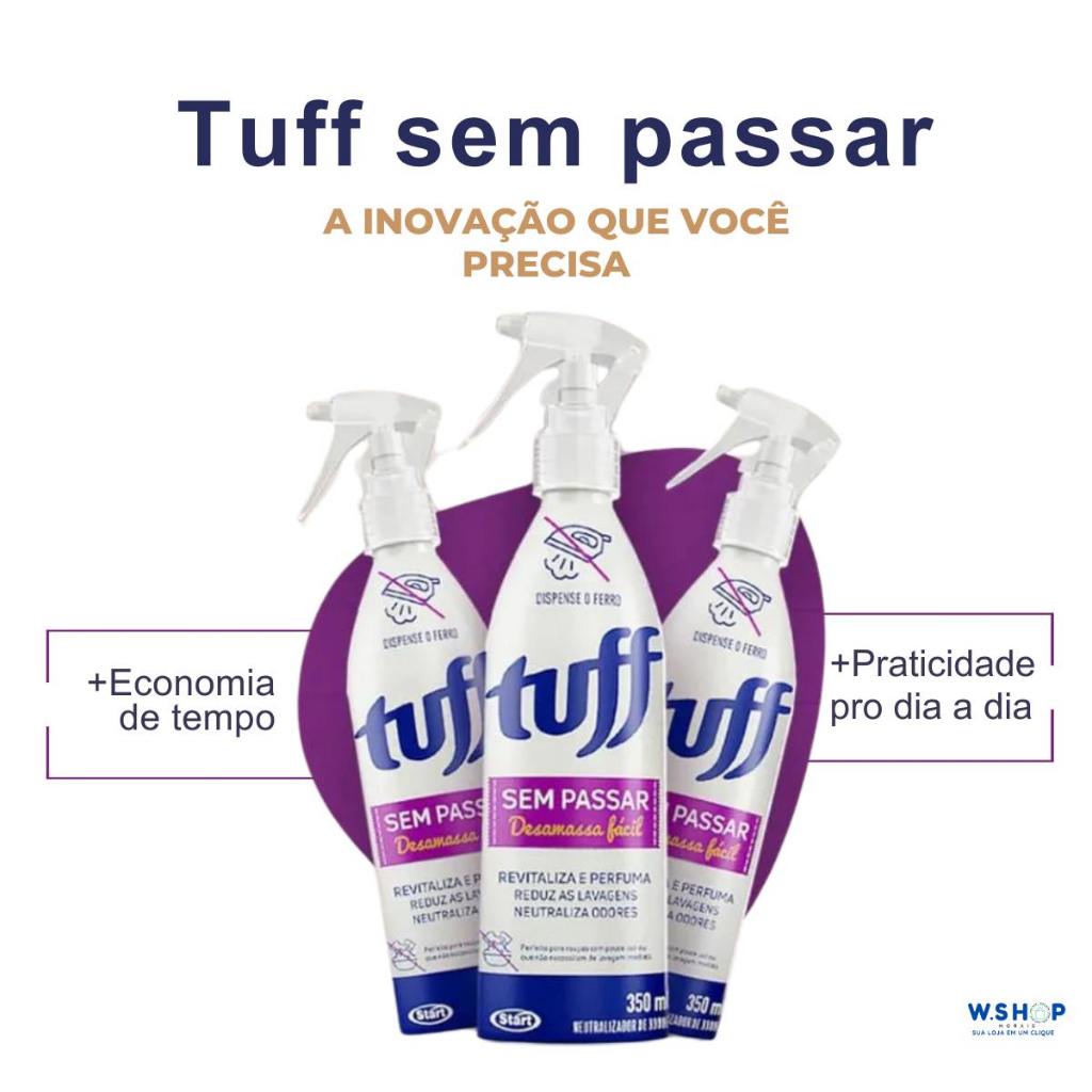 Desamassa Roupa Fácil Sem Passar Tuff Spray 350ml Perfuma Elimina ...