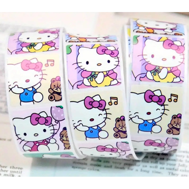 Hello Kitty Sanrio rolo com 500 adesivos | Shopee Brasil