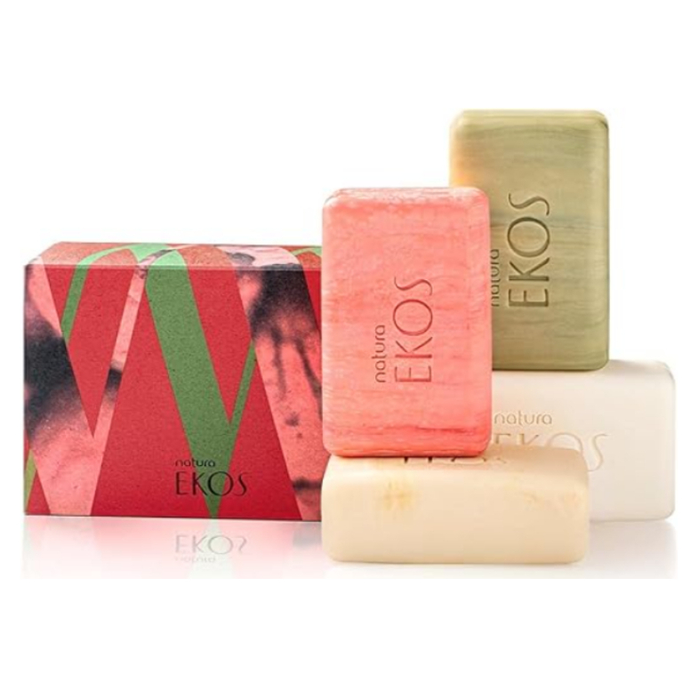 Sabonetes Em Barra Puro Vegetal Cremoso Natura Ekos 4 unidades de 100g ...