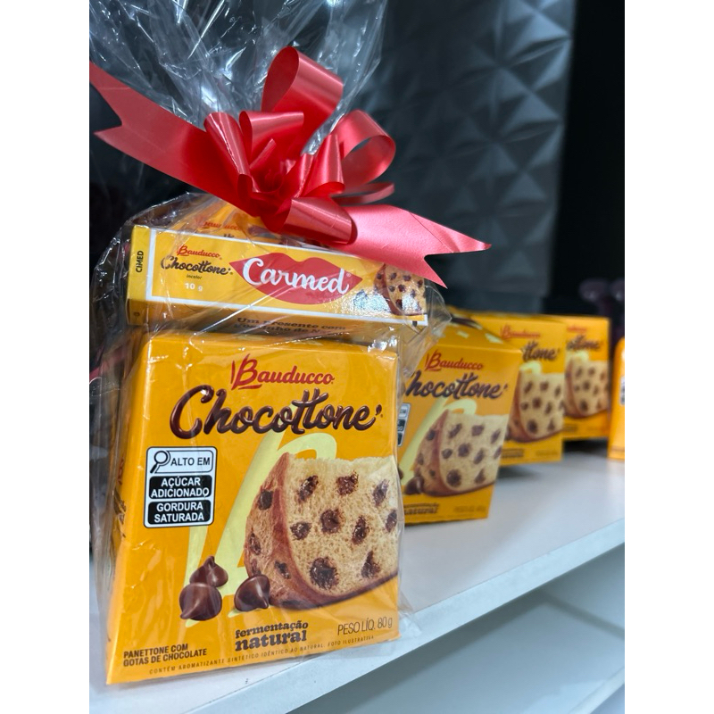 Kit Chocotone Carmed Chocotone + Mini Panetone,Carmed Chocotone brilho ...