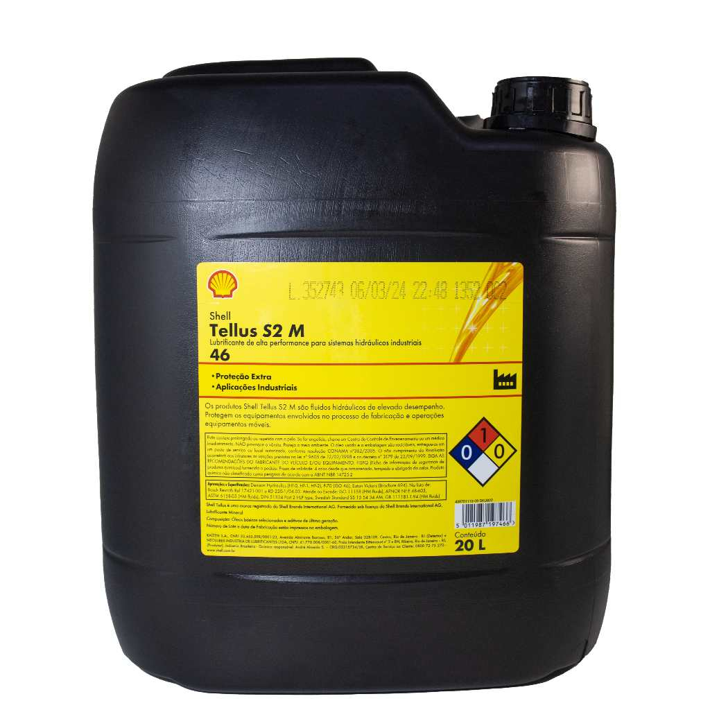 Shell Tellus 46 S2M Óleo hidráulico - Balde 20L | Shopee Brasil