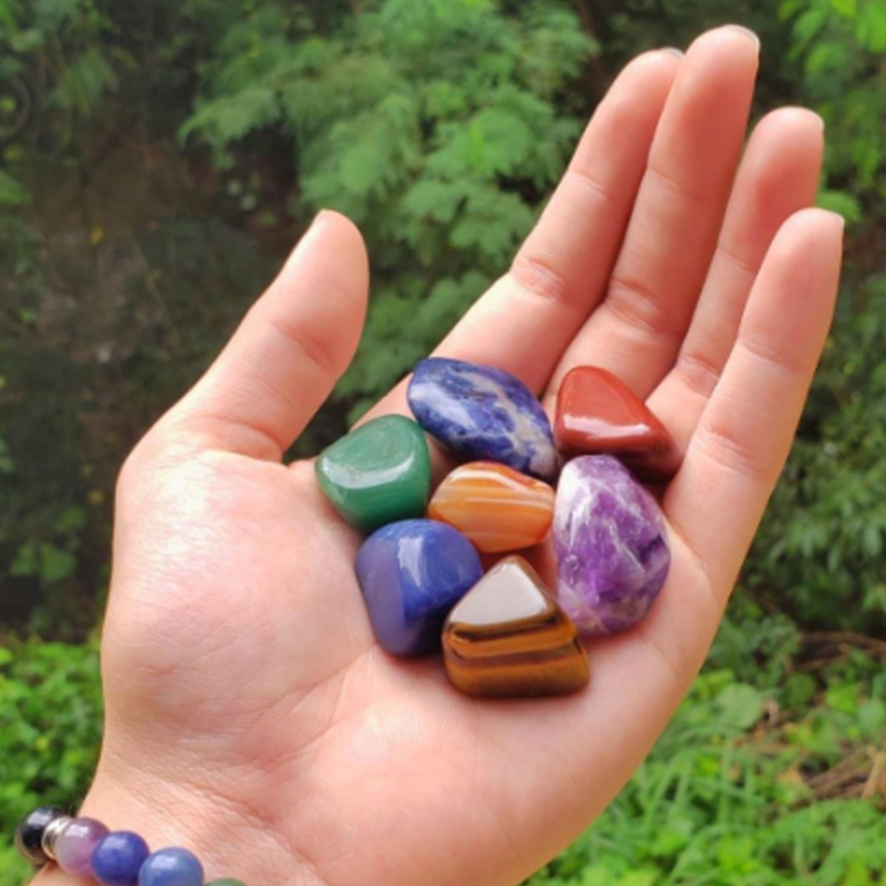 Kit 7 Pedras Dos Chakras Pedras Naturais Alinhamento Equilibrio | Shopee Brasil