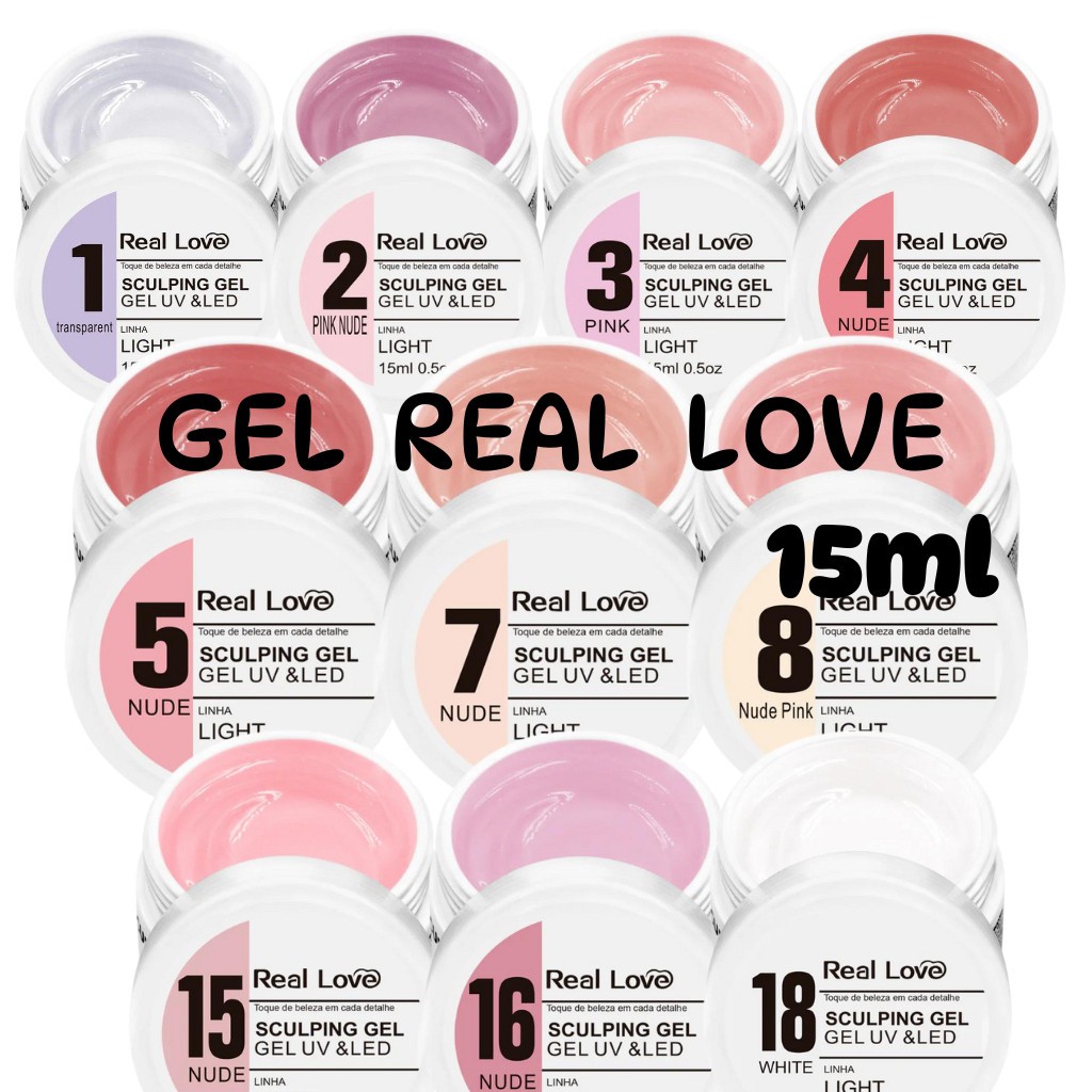 Gel de Modelagem para Unhas Sculpting Gel 15ml - Real Love | Shopee Brasil