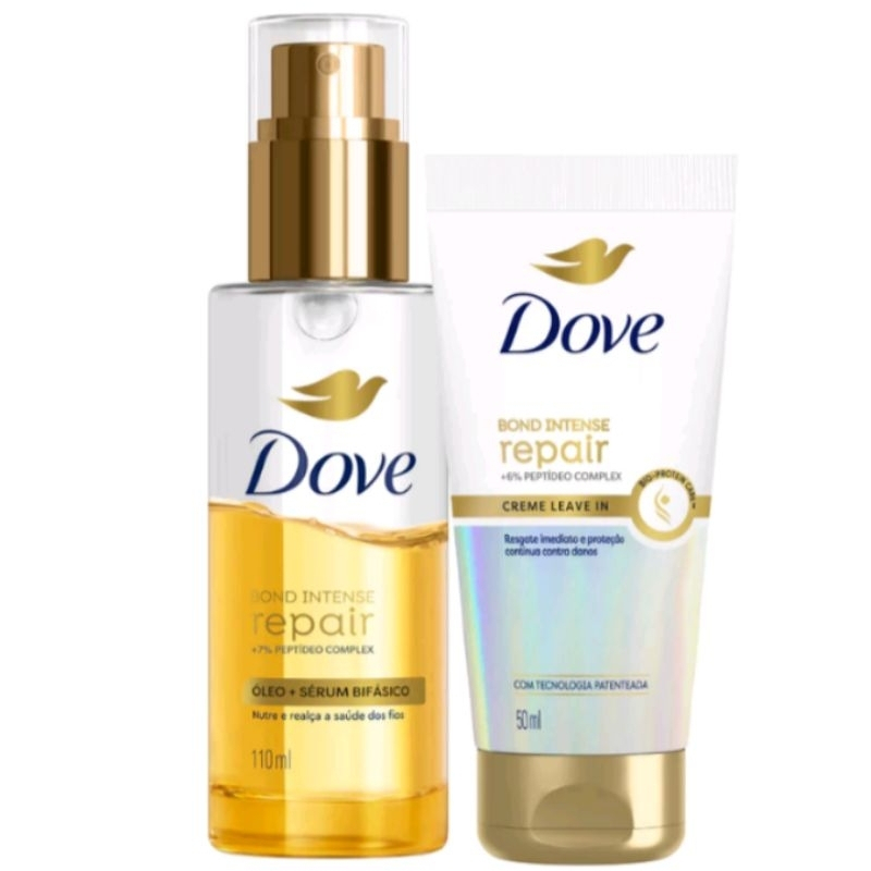KIT DOVE OLEO E SERUM CAP BIFASICO 1UND + DOVE BOND INTENSE REPAIR ...