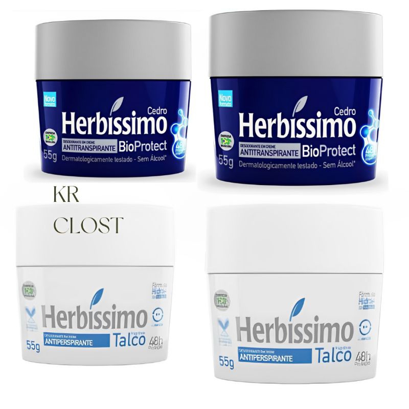 Kit Desodorante Herbíssmo em Creme Feminino e Masculino ...