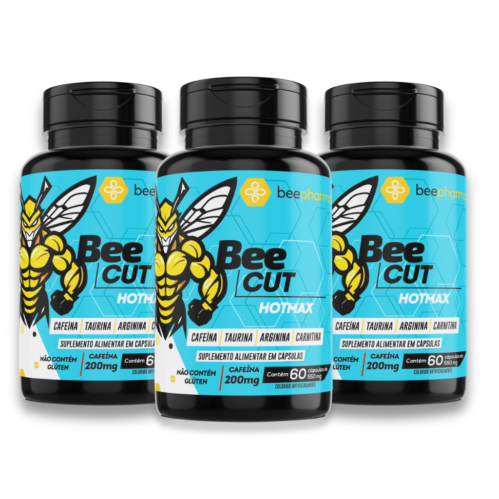 Kit 3 Termogênico Bee Cut Hotmax 60 Cápsulas Cada Queime Gordura de ...