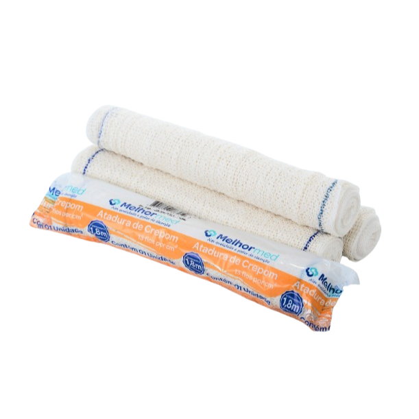 Atadura De Crepom 13 Fios 15 cm X 1.80 m Pacote Com 12 Unidades MelhorMed | Shopee Brasil