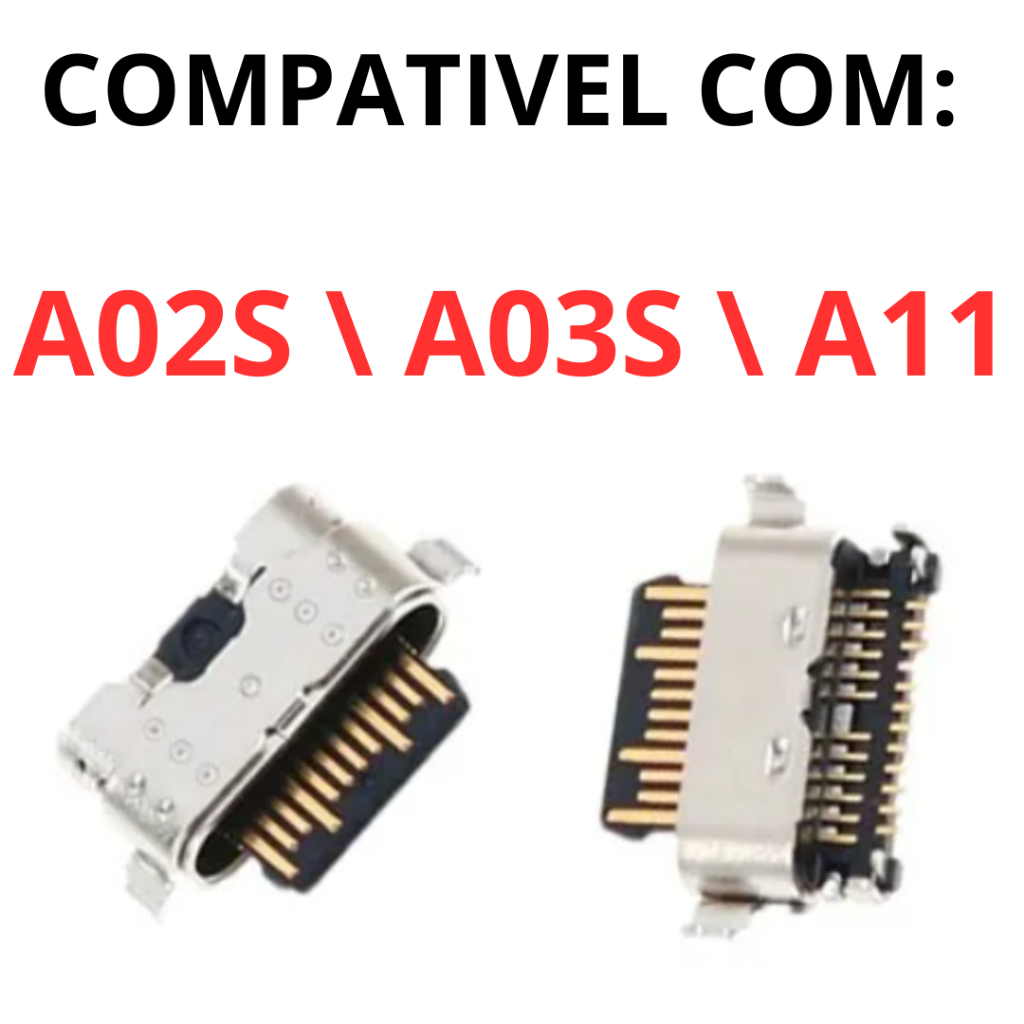 Conector Solto Compativel Com Samsun A02S A03S A11 Tipo C Usb C ...