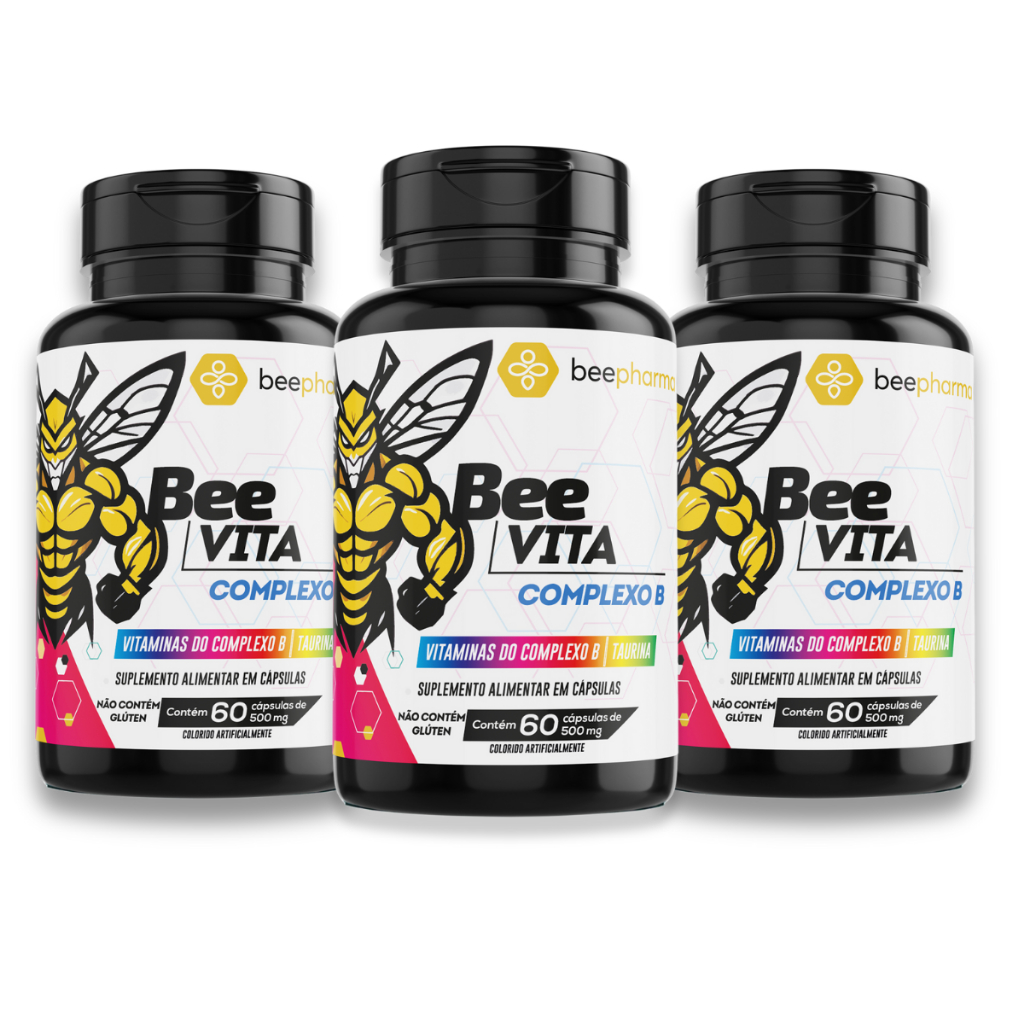 Kit 3 Bee Vita Aumente sua Saúde e Energia com Multivitamínico Completo 60 Capsulas Cada ...