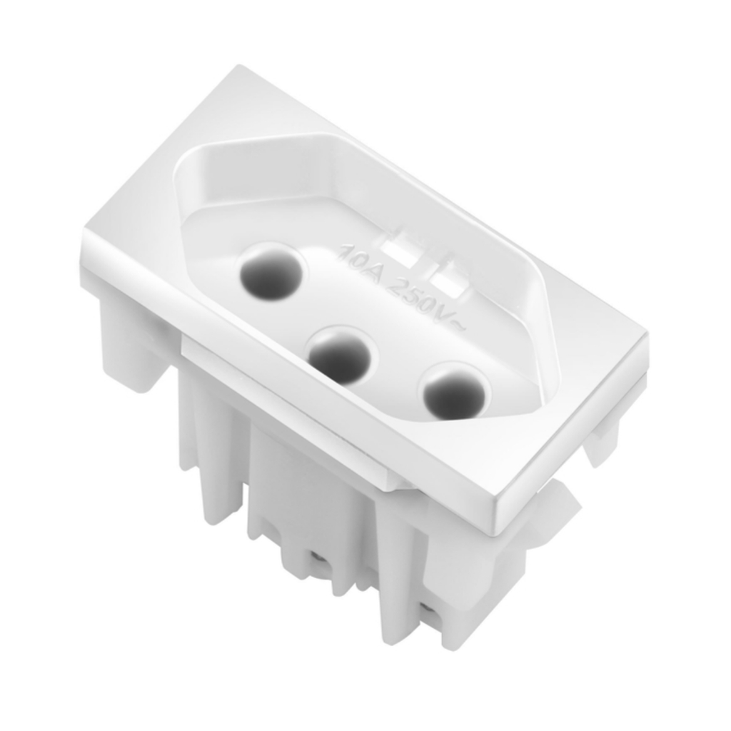 Módulo Alumbra Inova Pro Branco Tomada 10A 2p+t 85019 | Shopee Brasil