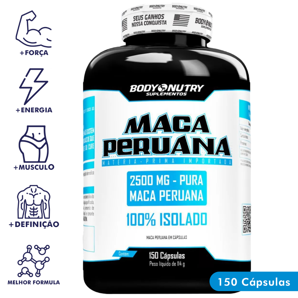 Maca Peruana Premium 2500mg 100% Pura Body Nutry 150 Cápsulas | Shopee ...