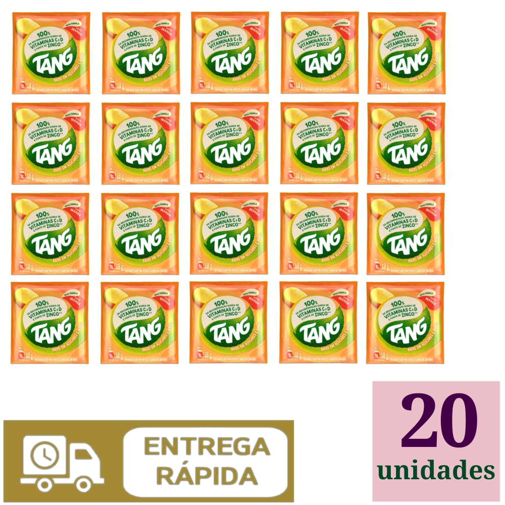 Suco Tang Laranja Pacote 18g Original - 20 UND | Shopee Brasil