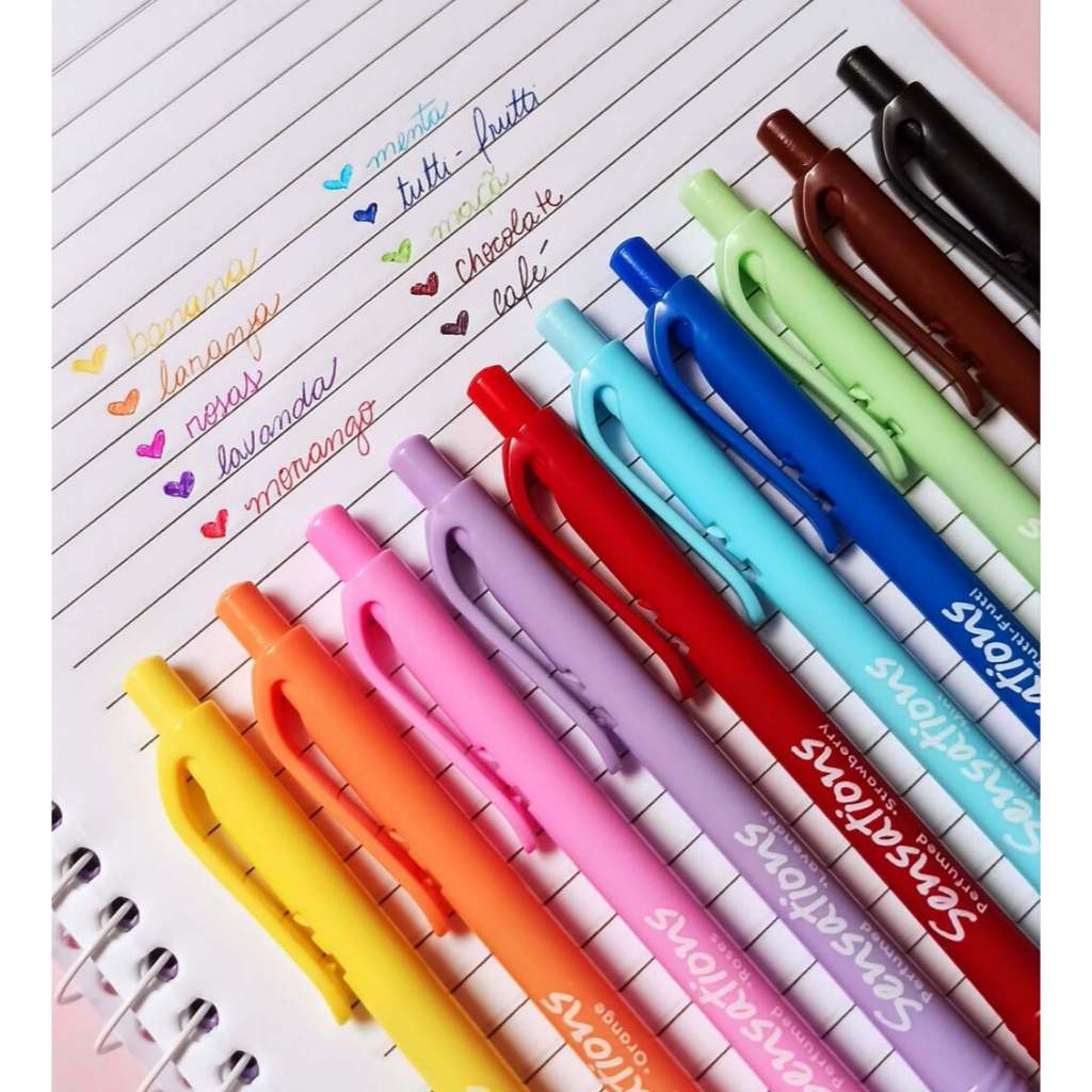 Caneta Esferográfica Clic Sensations Newpen 16 Cores 1.0mm | Shopee Brasil