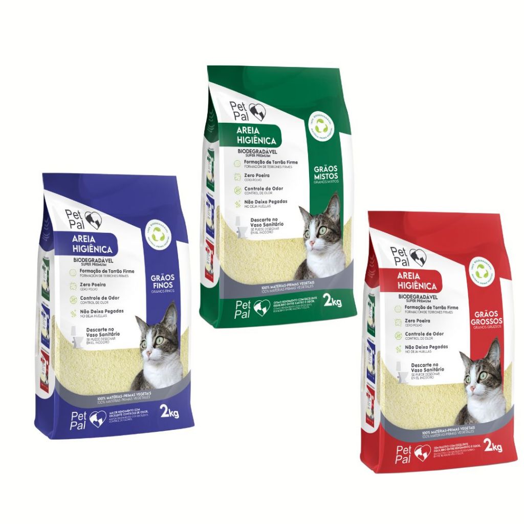 Areia Higiênica Biodegradável Para Gatos PetPal 2kg | Shopee Brasil