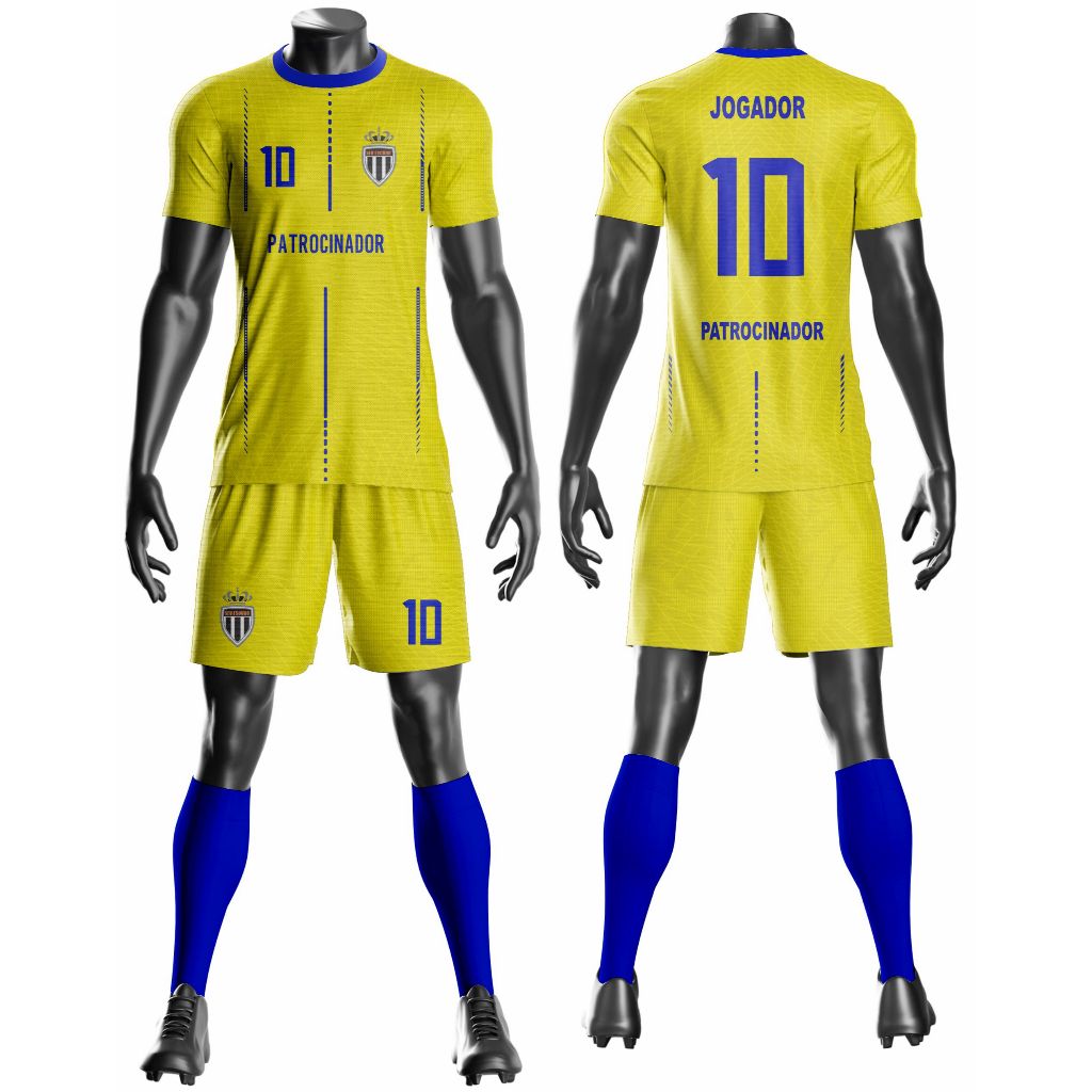 22 uniforme de futebol completo camisa calçao e meião esportivo ...